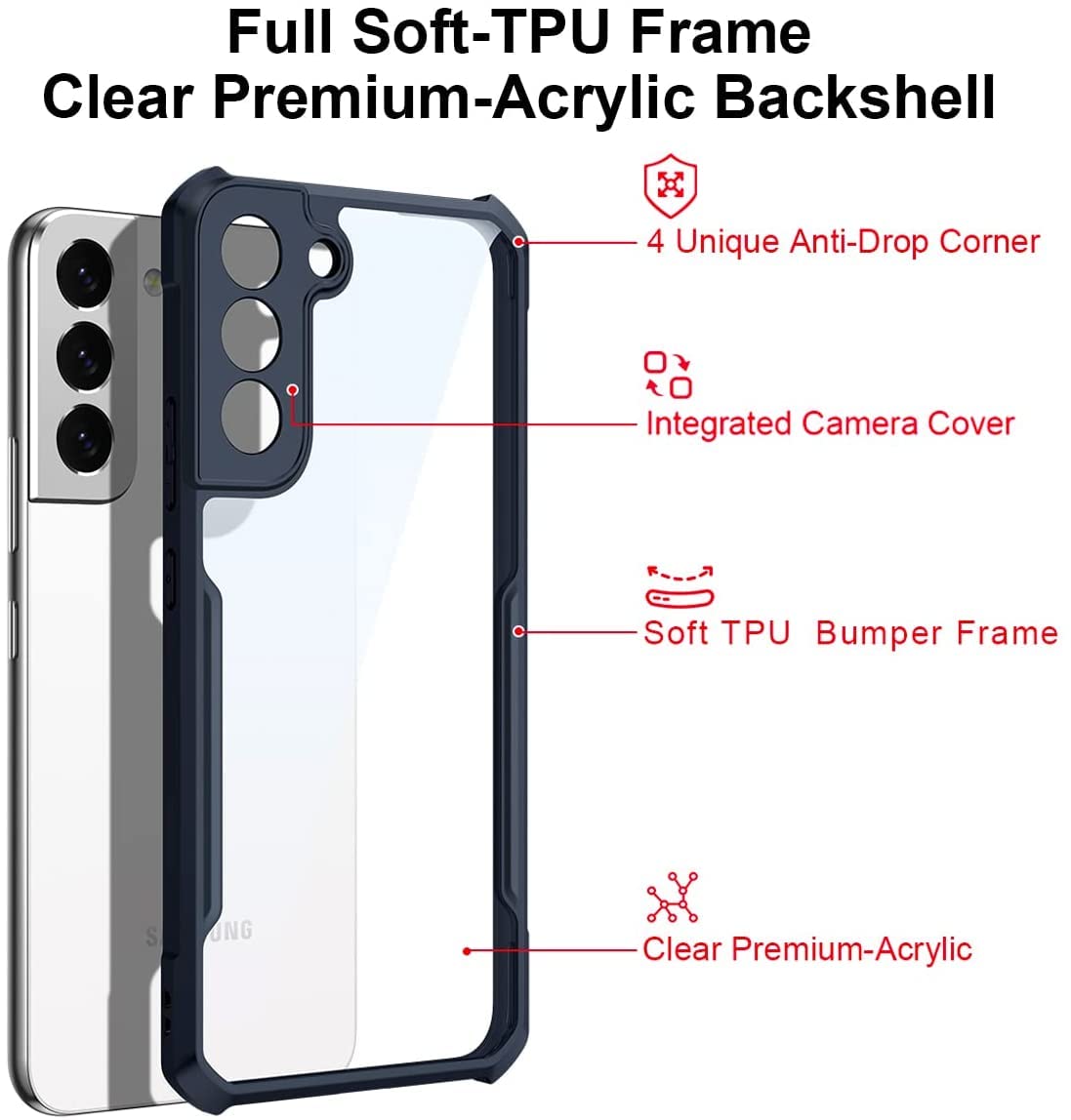 Riggear Xundd Back Cover Case for Galaxy S22